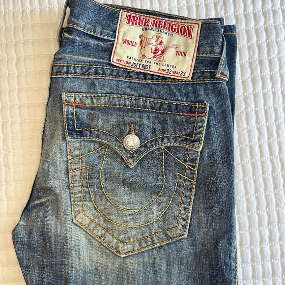 True Religion | Jeans | Vintage True Religion Jeans Joey Big T Thick ...